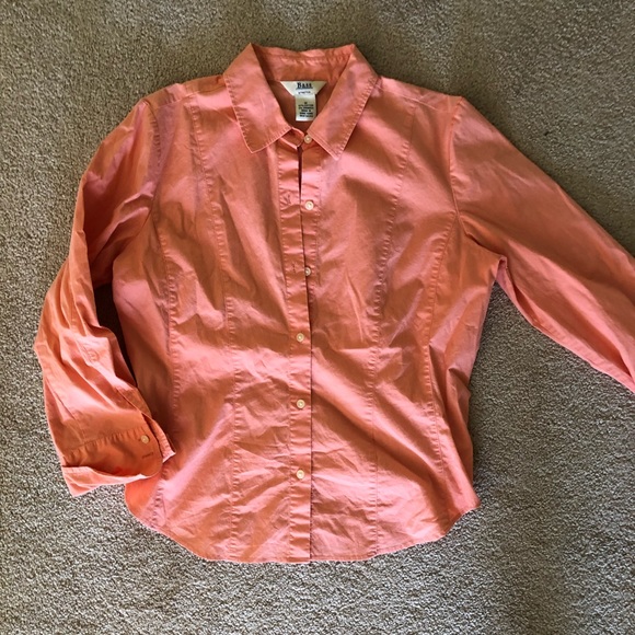 Tops | Salmon Colored Button Up | Poshmark